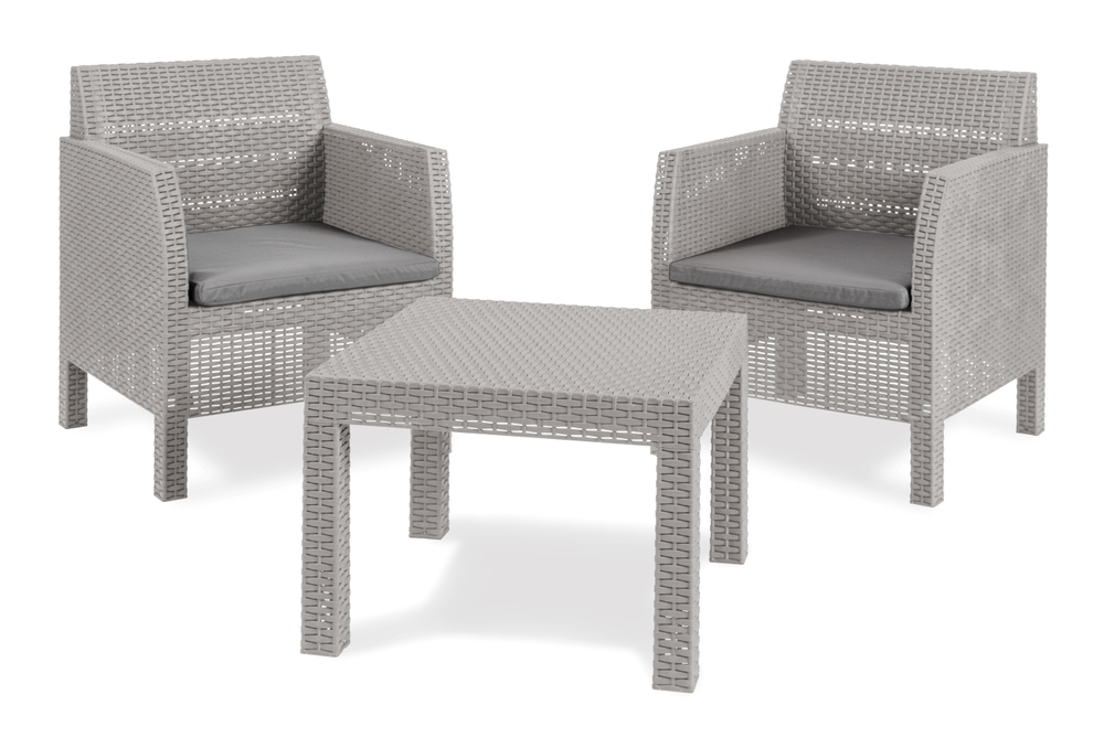 MATILDE 2 SEATER zahradní plastový set - šedá :: Zahrada v pohodě.cz