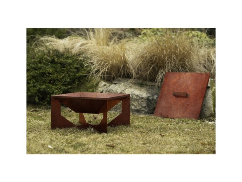 Corgarden Zahradní ohniště VÍKO 1019 50 x 50 x 1 cm Corten :: Zahrada v ...